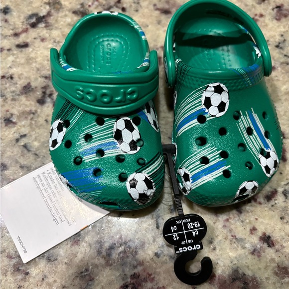 CROCS | Shoes | Crocs Size C4 Soccer Theme Nwt | Poshmark
